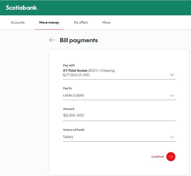 Scotia Online - How to pay a bill | Scotiabank TCI
